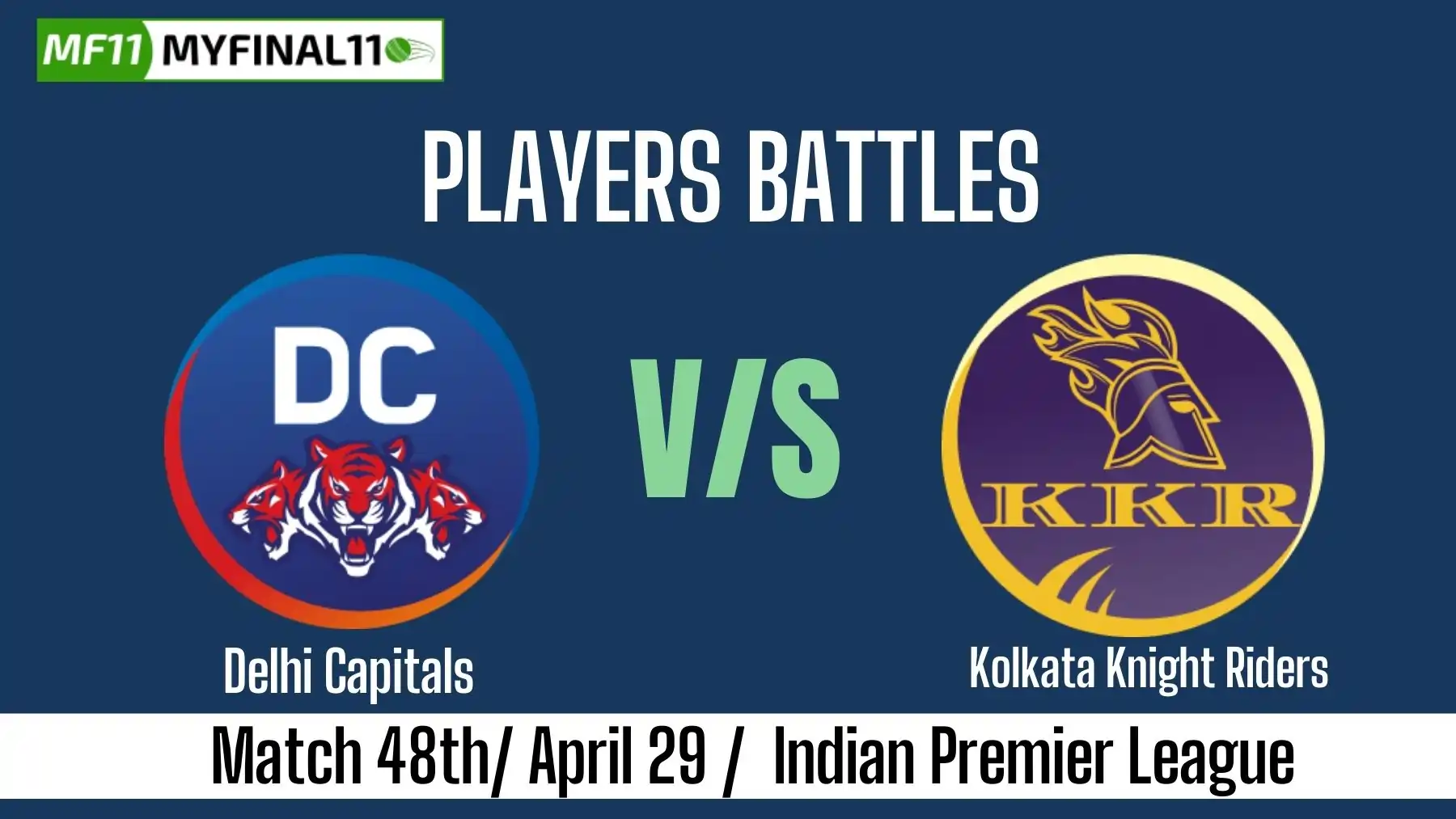 DC vs KKR Players' battles match 48 TATA IPL 2025