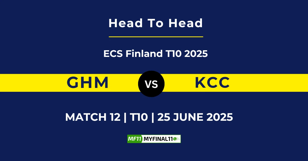 GHM vs KCC Player Battle & Head to Head Team Stats - ECS T10 Finland 2025