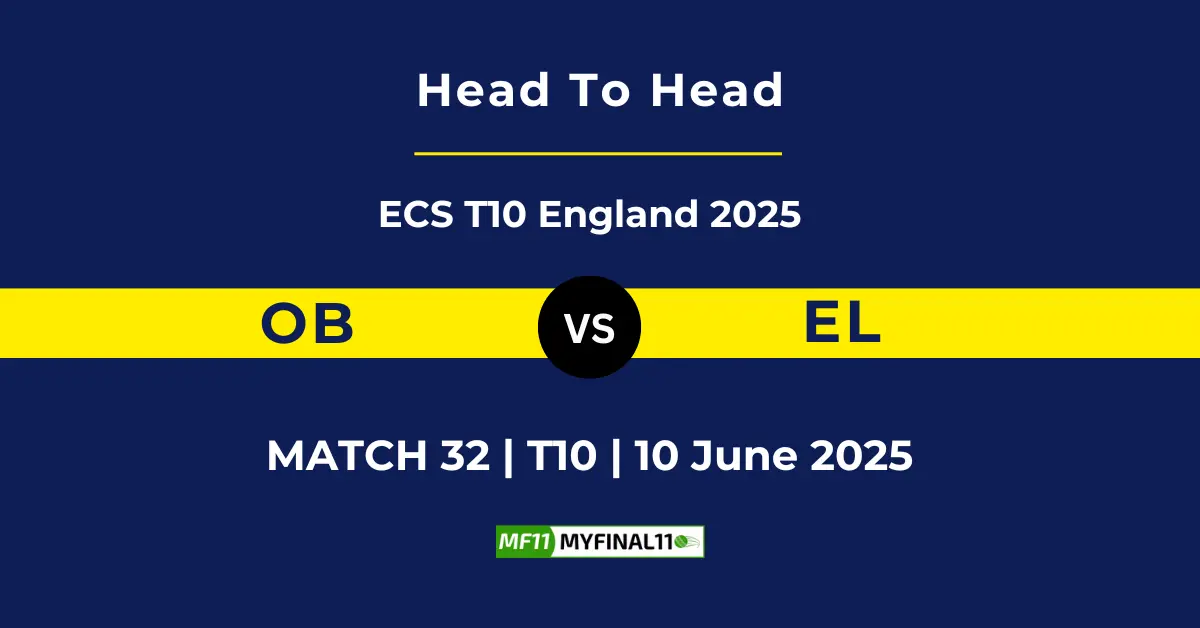 OB vs EL Player Battle & Head to Head Team Stats - ECS T10 England 2025